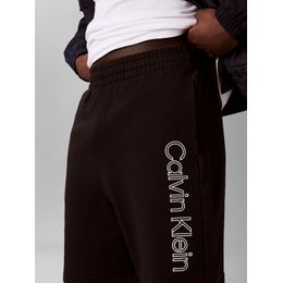 Shorts Calvin Klein "GRAPHIC SHORT", Herren, Gr. M, N-Gr, schwarz, Web, Obermaterial: 100% Baumwolle, unifarben, regular fit kurz, Hosen Shorts, Regular fit, Druck