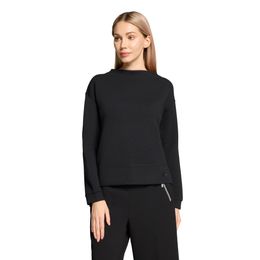 Sweatshirt Betty Barclay "Damen mit Stehkragen", Damen, Gr. 36, schwarz, Steppware, Obermaterial: 54% Viskose, 40% Polyester, 6% Elasthan, gerade h&uuml;ftlang, Sweatshirts Sweatshirt