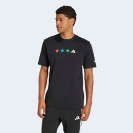 T-Shirt adidas Sportswear "M FTB WC MAP T", Herren, Gr. S, schwarz, Obermaterial: 100% Baumwolle, Shirts T-Shirt