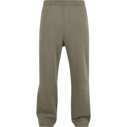 Jogginghose Urban Classics "Urban Classics Fluffy Trackpants", Herren, Gr. XXL, US-Gr&ouml;&szlig;en, paleolive, 70% Baumwolle, 30% Polyester, unifarben, loose fit, Hosen Jogginghose