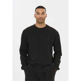 Sweatshirt NOU "Regester", Herren, Gr. L, schwarz, 60% Baumwolle, 40% Polyester, unifarben, normal, Rundhals, Sweatshirts Sweatshirt, mit kuscheligem Material