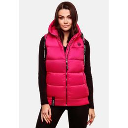 Steppweste Navahoo "Kassidy", Damen, Gr. M (38), pink, Oberstoff: 100% Nylon. Futter: 100% Polyester. Wattierung: 100% Polyester, tailliert h&uuml;ftbedeckend, Westen Steppweste, stylische &auml;rmellose Damen Weste mit Kapuze