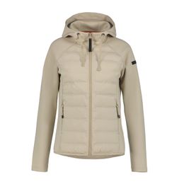 Outdoorjacke Icepeak "Icepeak Midlayer Ashburn", Damen, Gr. L, beige, Stoff, 79% Polyester, 16% Viscose, 5% Elasthan, normal, Jacken Outdoorjacke