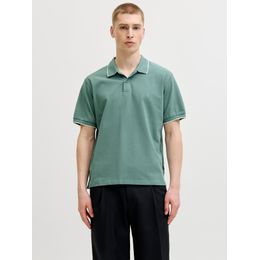 Jack & Jones Poloshirt JACK & JONES "JPRBLAWESTON SS POLO", Herren, Gr. L, sagebrush gr&uuml;n detail:contrast, Jersey, Obermaterial: 100% Baumwolle, unifarben, regular fit normal, ohne Ausschnitt, angesetztes B&uuml;ndchen, Shirts, mit Stickerei