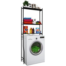 Waschmaschineschrank TUBAS Schwarz ca. 64x160x25cm