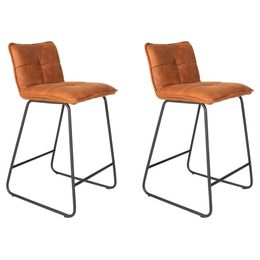 Barhocker-Set Jeremy 2er-Set ca. 44x87 cm Cognac