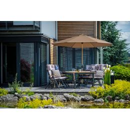 Doppler Sonnenschirm Alu Wood Ultra Eschefarben/Greige ca. 350cm