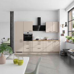 Nobilia K&uuml;chenblock Easytouch High m. Ger&auml;ten Sandfarben