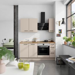 Nobilia K&uuml;chenblock Easytouch High m. Ger&auml;ten Sandfarben