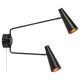 Marksl&ouml;jd Wandleuchte Peak Wall Schwarz max. 40 Watt Wandlampe