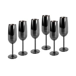 Gl&auml;serset ECHTWERK Sektgl&auml;ser Schwarz ca. 250ml 6-teilig