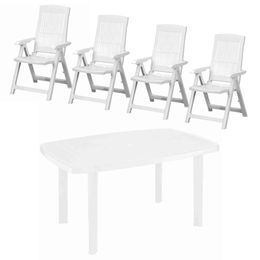 Siena Garden Gartenset 5-teilig Wei&szlig;