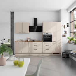 Nobilia K&uuml;chenblock Easytouch High m. Ger&auml;ten Sandfarben
