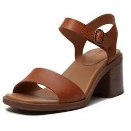 Sandale Timberland "BELLEVAUX BACKSTRAP SANDAL", Damen, Gr. 41,5, md brn f grain, Leder, Schuhe Sandale, aus Timberland Premium Leder