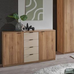Pharao24.de Kommode Wohnzimmer Kommode mit Dreht&uuml;ren 140 cm breit