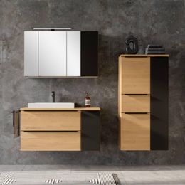Pharao24.de Badezimmerset Badezimmerm&ouml;belset f&uuml;r die Wandmontage Made in Germany (dreiteilig)