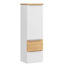 Pharao24.de Midischrank Badschrank mit Metallgriffen in modernem Design
