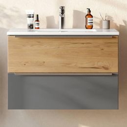Pharao24.de Waschbeckenunterschrank Waschtischschrank mit Soft Close und Metallgriffen