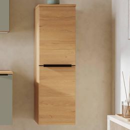 Pharao24.de Badezimmer Hochschrank Seitenschrank in modernem Design mit Metallgriffen