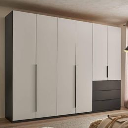 Pharao24.de Dreht&uuml;renkleiderschrank Schlafzimmerschrank mit drei Schubladen in modernem Design