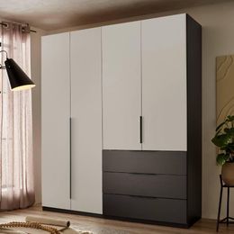 Pharao24.de Kleiderschrank Schlafzimmerschrank in Lichtgrau und Dunkelgrau