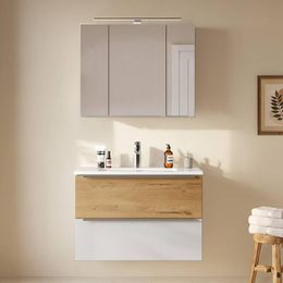 Pharao24.de Badm&ouml;belset Badezimmerm&ouml;belset zweiteilig in modernem Design (zweiteilig)
