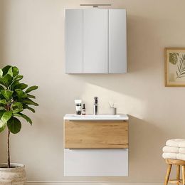 Pharao24.de Badezimmerm&ouml;bel Set Badezimmerset 47 cm tief und 60 cm breit (zweiteilig)
