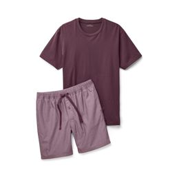 Tchibo - Shorty-Pyjama-Set - Herren - Gr. S - dunkellila