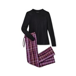 Tchibo - Web-Pyjama - Damen - Gr. L - dunkellila