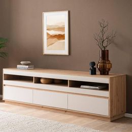 Pharao24.de TV Lowboard Fernsehboard mit drei Schubladen 202 cm breit