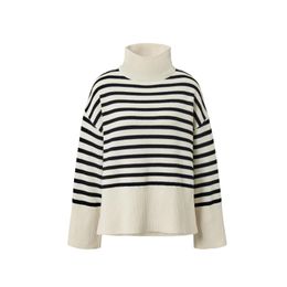 Tchibo - Strickpullover mit Wolle - Damen - Gr. M - creme/gestreift