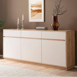Pharao24.de Sideboard Wohnzimmer Kommode 202 cm breit und 89 cm hoch