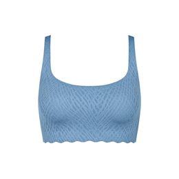 Sloggi Zero Feel Bliss Top - Damen - Gr. S - blau/jacquard