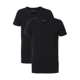 PETROL INDUSTRIES - 2-er Pack Basic-T-Shirt V-Ausschnitt M&auml;nner - Schwarz