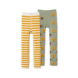 Tchibo - 2 Strickleggings - Kinder - Gr. 122/128 - wei&szlig;/jacquard