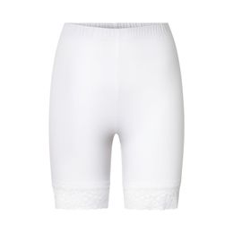 Tchibo - Radlershorts mit Spitzenborte - Damen - Gr. M - wei&szlig;