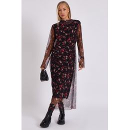 Midikleid aus Mesh