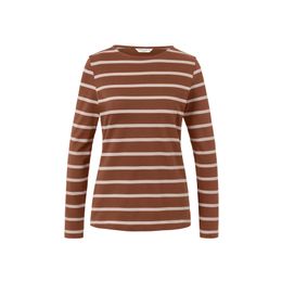 Tchibo - Gestreiftes Langarmshirt - Damen - Gr. L - wei&szlig;/gestreift