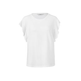 Tchibo - Shirt mit Volant - Damen - Gr. XL - wei&szlig;