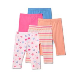 Tchibo - 5 Kinder-Leggings in 3/4-L&auml;nge - M&auml;dchen - Gr. 98/104 - wei&szlig;/print