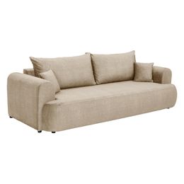 Tchibo - Sofa 2 - 255x117x86cm - beige - Polyester / Holz / Schaumstoff