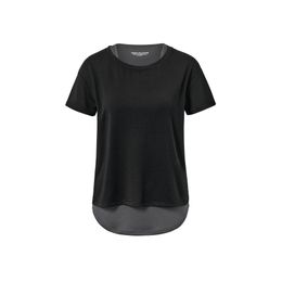 Tchibo - 2-in-1-Kurzarm-Sportshirt - Damen - Gr. XS - schwarz