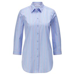 Peter Hahn - Long-Bluse mit 3/4-Arm, blau, Gr. 44 / L - Baumwolle