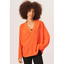Strukturierte Chiffon Oversized Bluse
