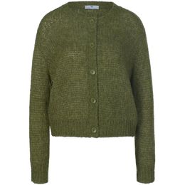 Peter Hahn - Strickjacke mit &uuml;berschnittener Schulter, gr&uuml;n, Gr. 44 / L - Wolle