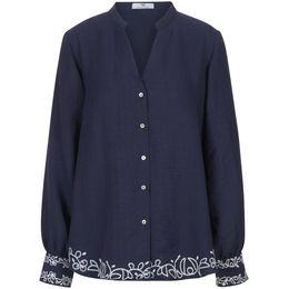 Peter Hahn - Bluse, blau, Gr. 42 / M - Lyocell