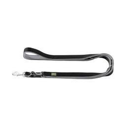 Hunter Verstellbare F&uuml;hrleine Neopren schwarz/ grau 1,5 cm, 2 m