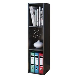 Standregal Vcm "Holz Stand Regal Aufbewahrung Deko B&uuml;cher Mendas 3", schwarz, B:34cm T:30cm, Regale, Standregal