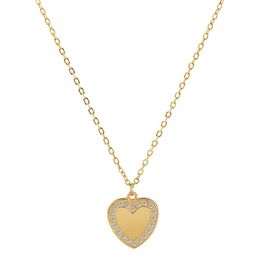 Adelia&acute;s Kette mit Anh&auml;nger ADELIA&acute;S "Damen Edelstahl Halskette mit Anh&auml;nger Herz", gold (gold, herz), Halsketten, Damen, unbekannt, Edelstahl