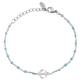 Adelia&acute;s Armband ADELIA&acute;S "Damen Armband aus Edelstahl 15 cm", blau (silber), Armb&auml;nder, Damen, 15cm, Edelstahl, Armband, Geschenkidee: zeitlos und vielseitig